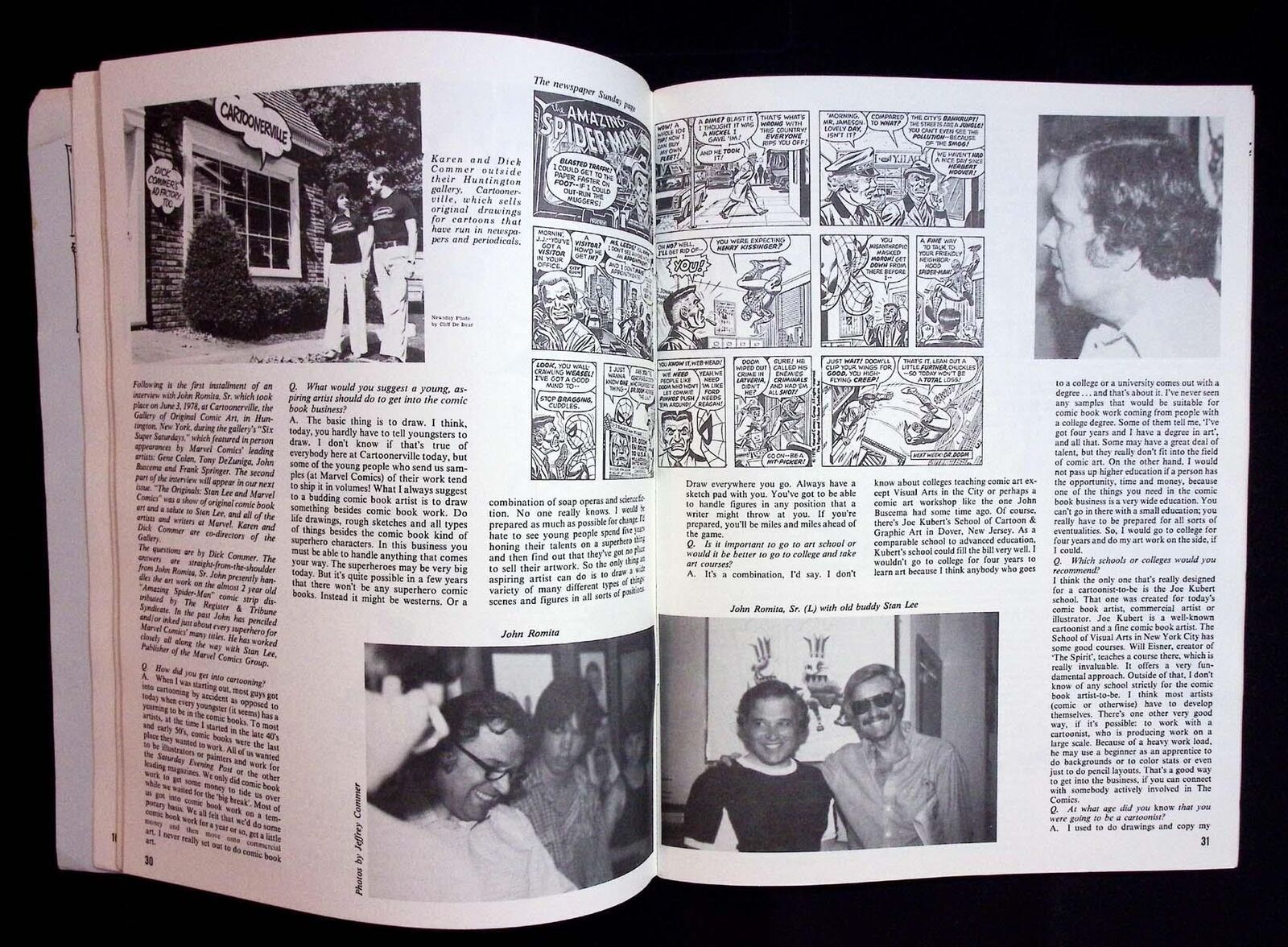 Cartoonist Profiles #39 Sept 1978 John Romita & Spider-man-John Severin-DeFuccio | Comic Books ...