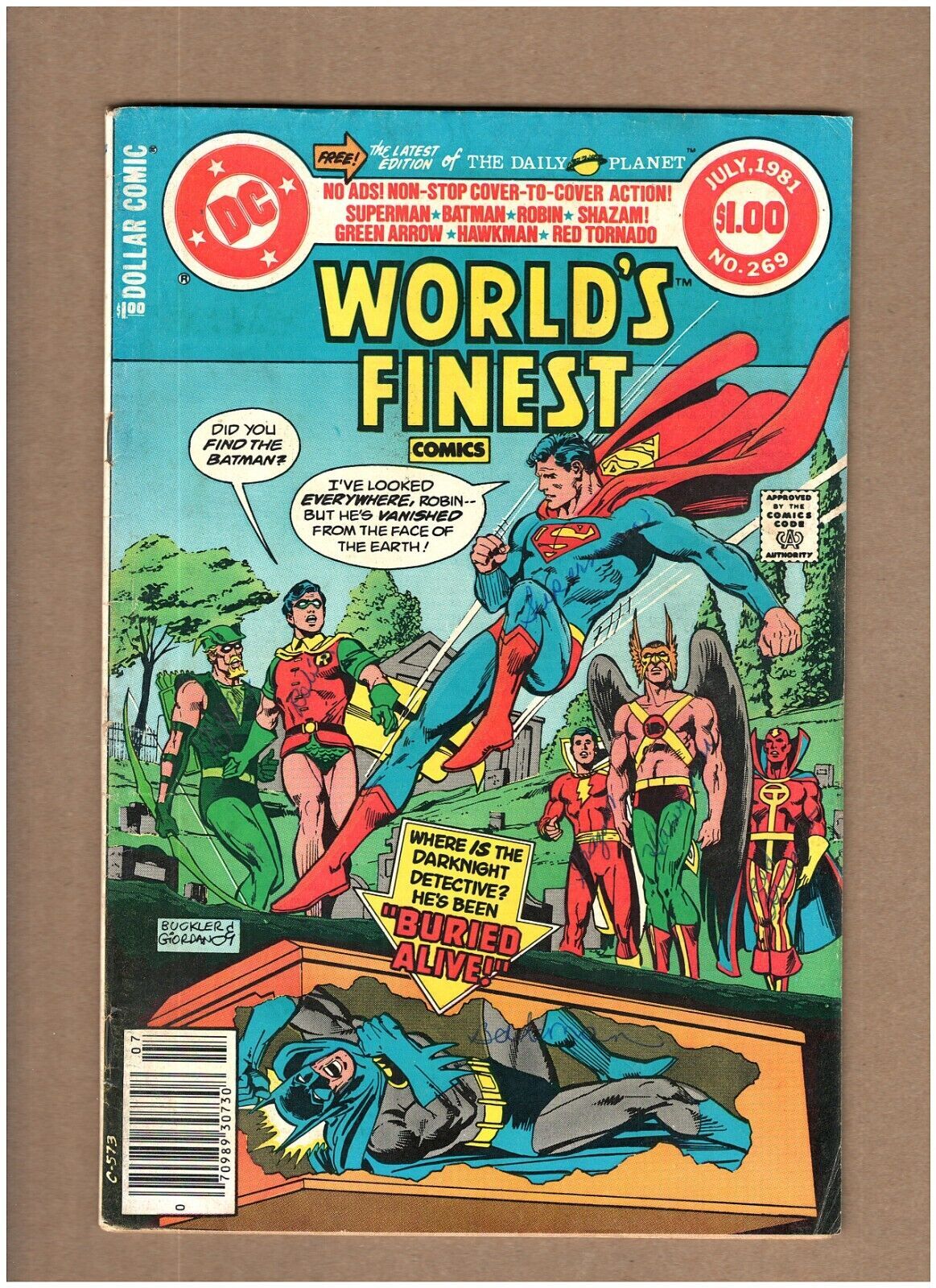 World's Finest #269 DC Comics 1981 Superman Batman Shazam Hawkman Robin ...