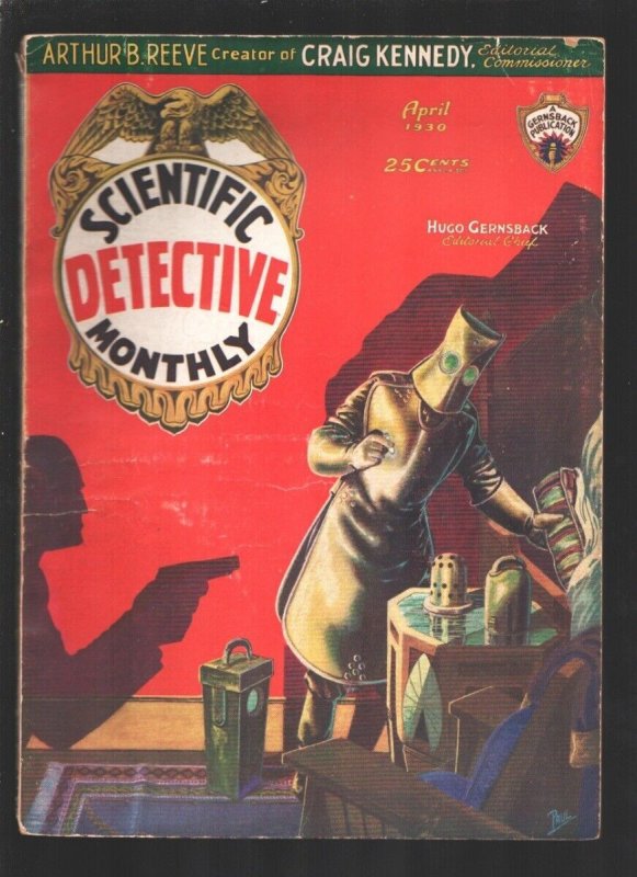 Scientific Detective Monthly #4 4/1930-Frank R. Paul mystery cover art ...