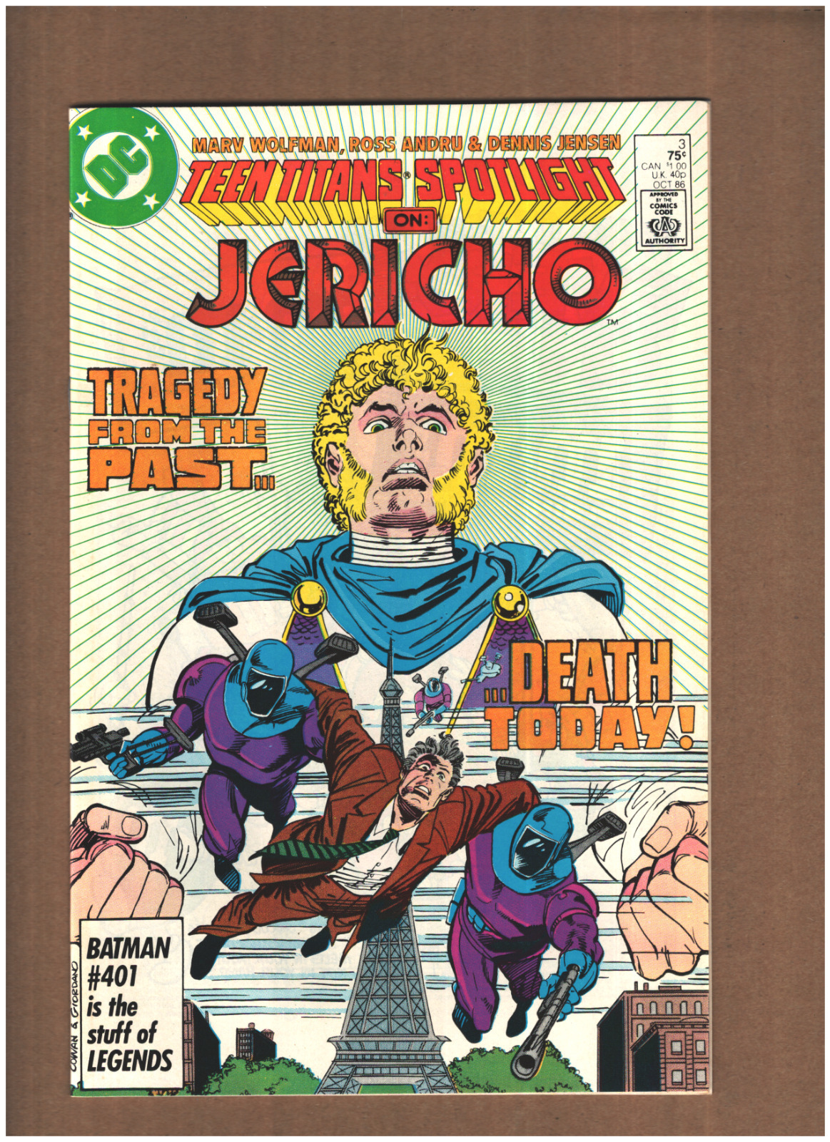 Teen Titans Spotlight #3 DC Comics 1986 Marv Wolfman JERICHO NM- 9.2 ...