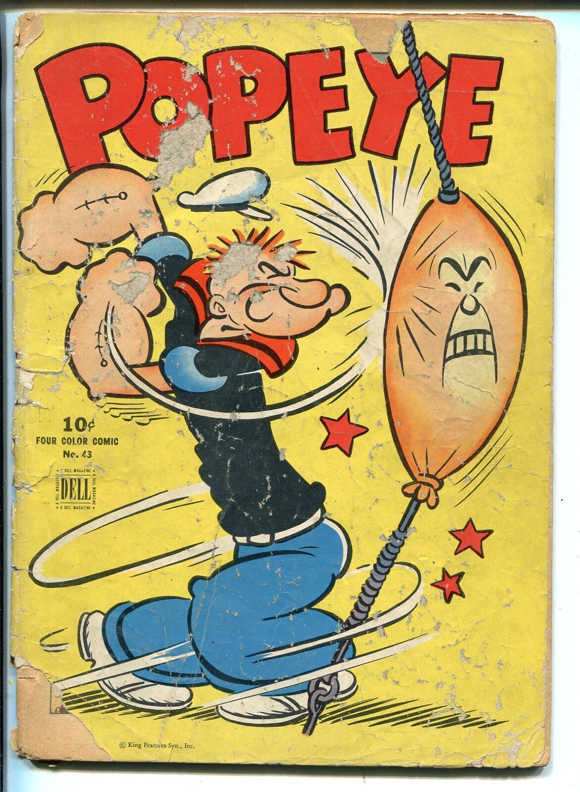 Four Color Comics #43 1944- Popeye boxing cover low grade | Comic Books ...