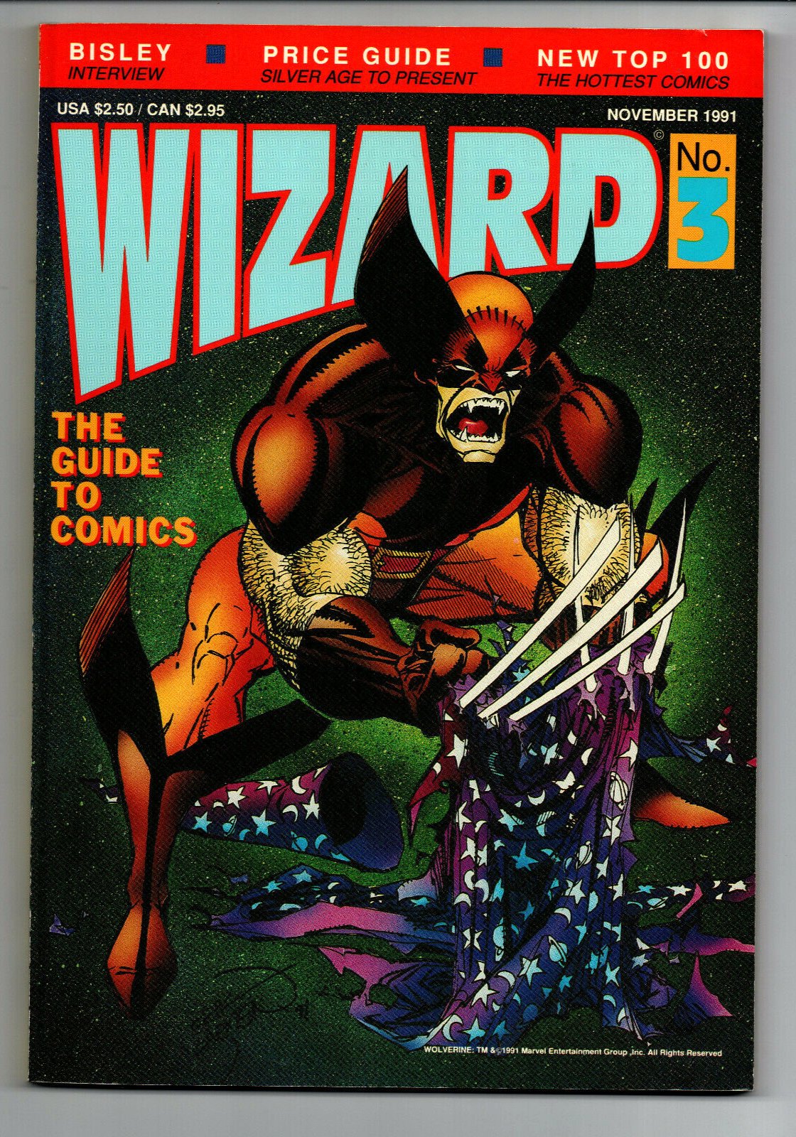 Wizard Magazine #3 - with Ghost Rider fold out poster - 1991 - (-NM ...