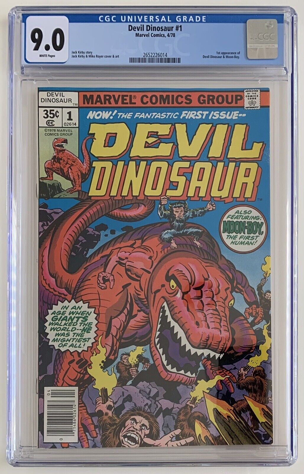 (1978) DEVIL DINOSAUR #1 1st MOON BOY! CGC 9.0 WP! Jack Kirby Art! | Comic Books - Bronze Age ...