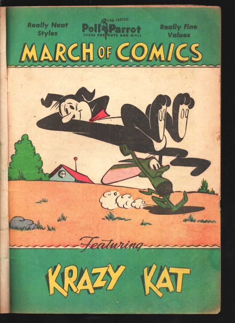 March Of Comics #72 1952-Krazy Kat & Ignatz Mouse-Rare Poll-Parrot's ...