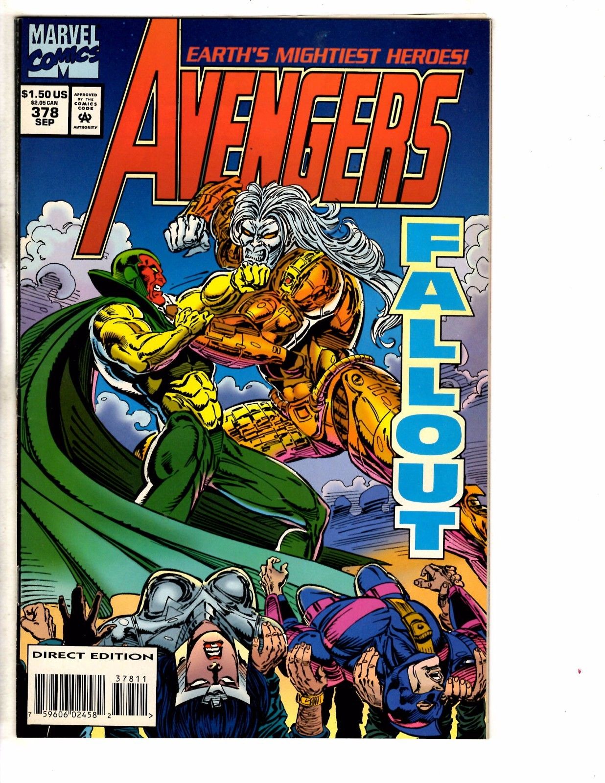 Lot Of 6 Avengers Marvel Comic Books # 375 376 377 378 379 (2) Hulk ...
