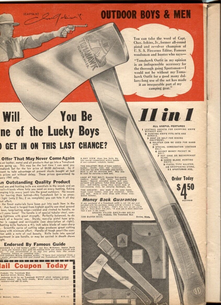 Open Road For Boys--December 1940--Pulp Magazine--Open Road--VG ...