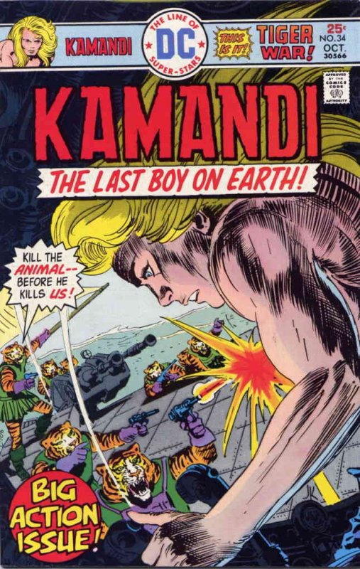 Kamandi, the Last Boy on Earth #34 VG ; DC | low grade comic Jack Kirby ...