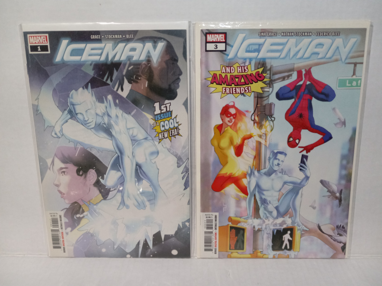 ICE MAN #1 & #3 ....and HIS Amazing Friends - Marvel Comics - Free Shipping | Comic Books ...