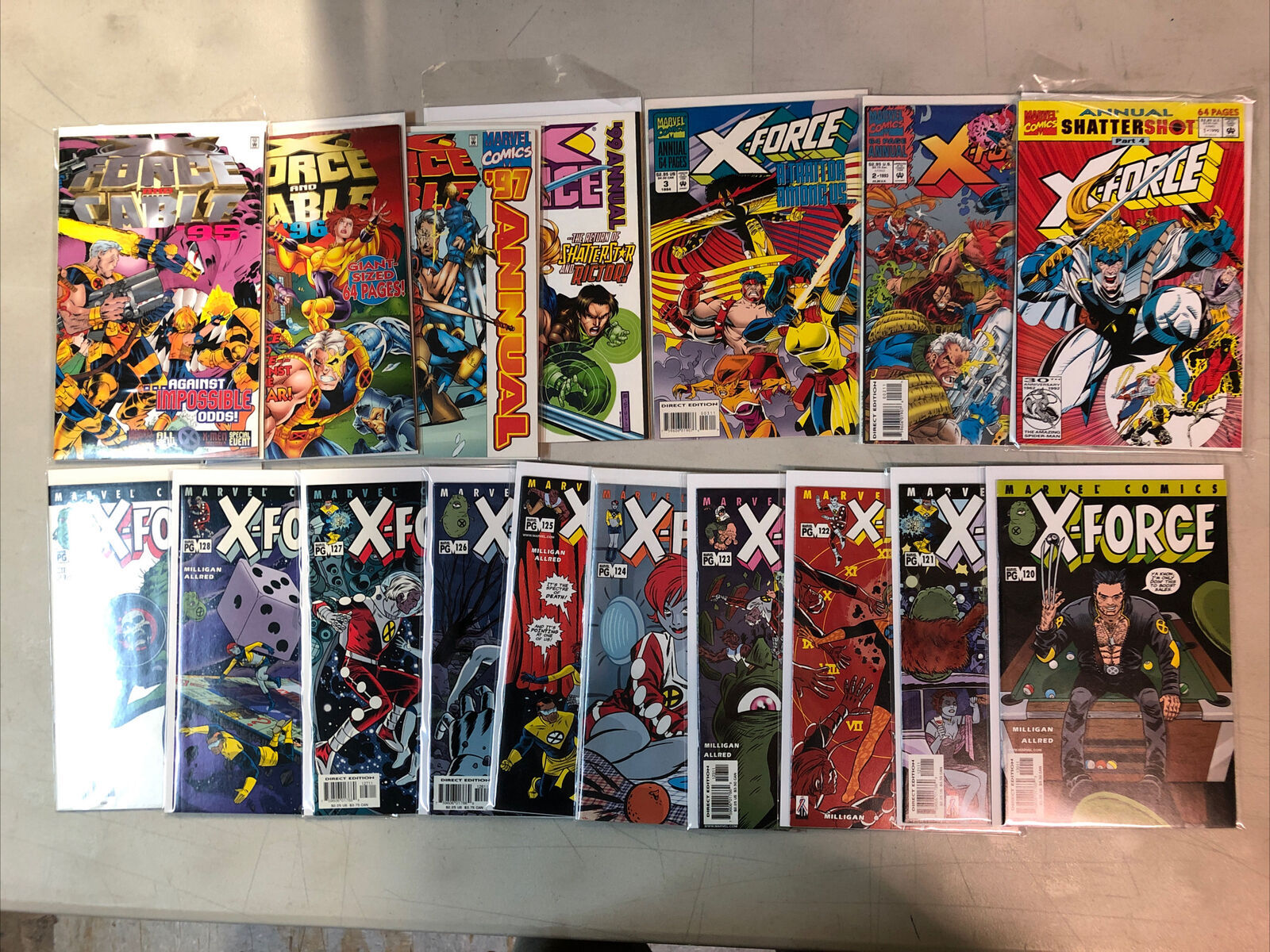 X-Force #-1, 1-129 + Annuals + more (VF/NM) Near Complete Set Run NO ...