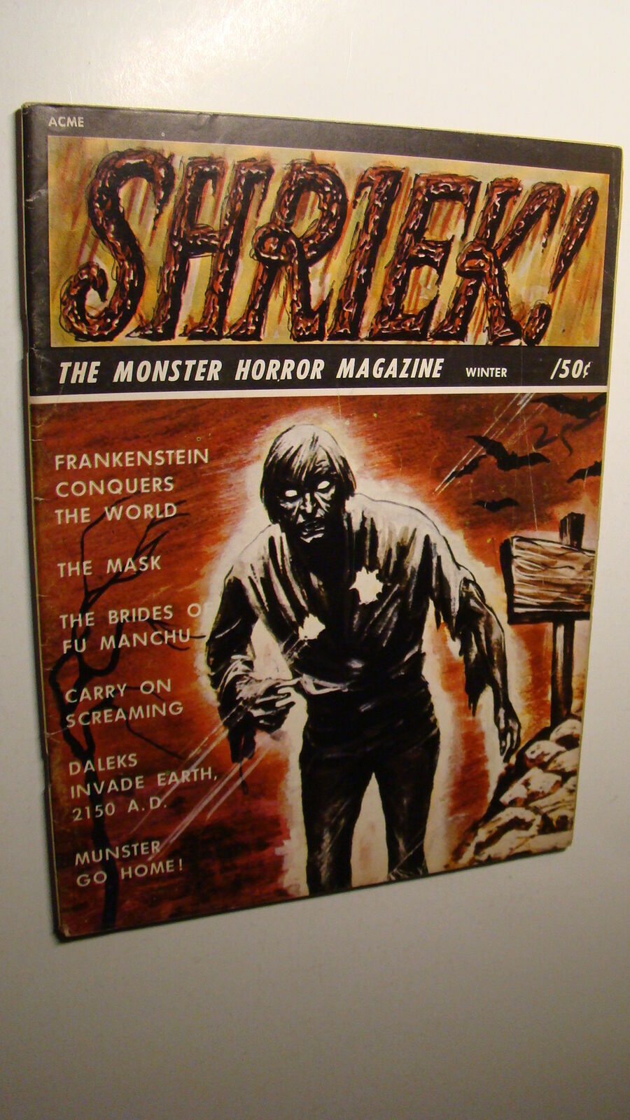 Shriek! 4 *Solid Copy* FU Manchu Frankenstein Munsters Famous Monsters ...