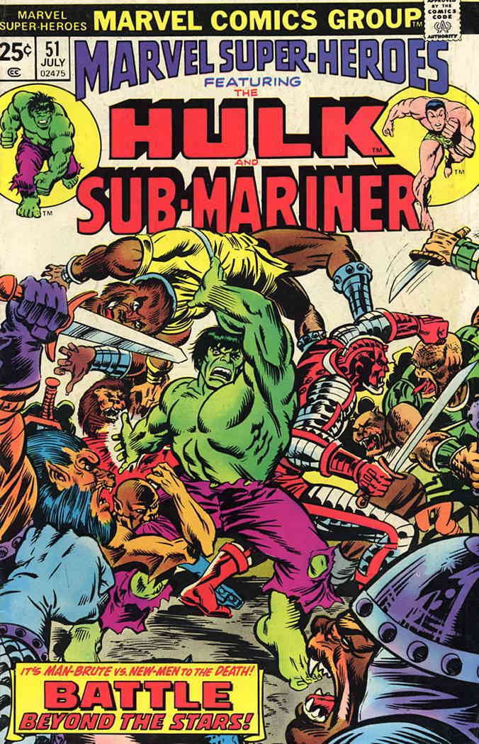 Marvel Super-Heroes (Vol. 1) #51 GD ; Marvel | low grade comic Hulk Sub ...