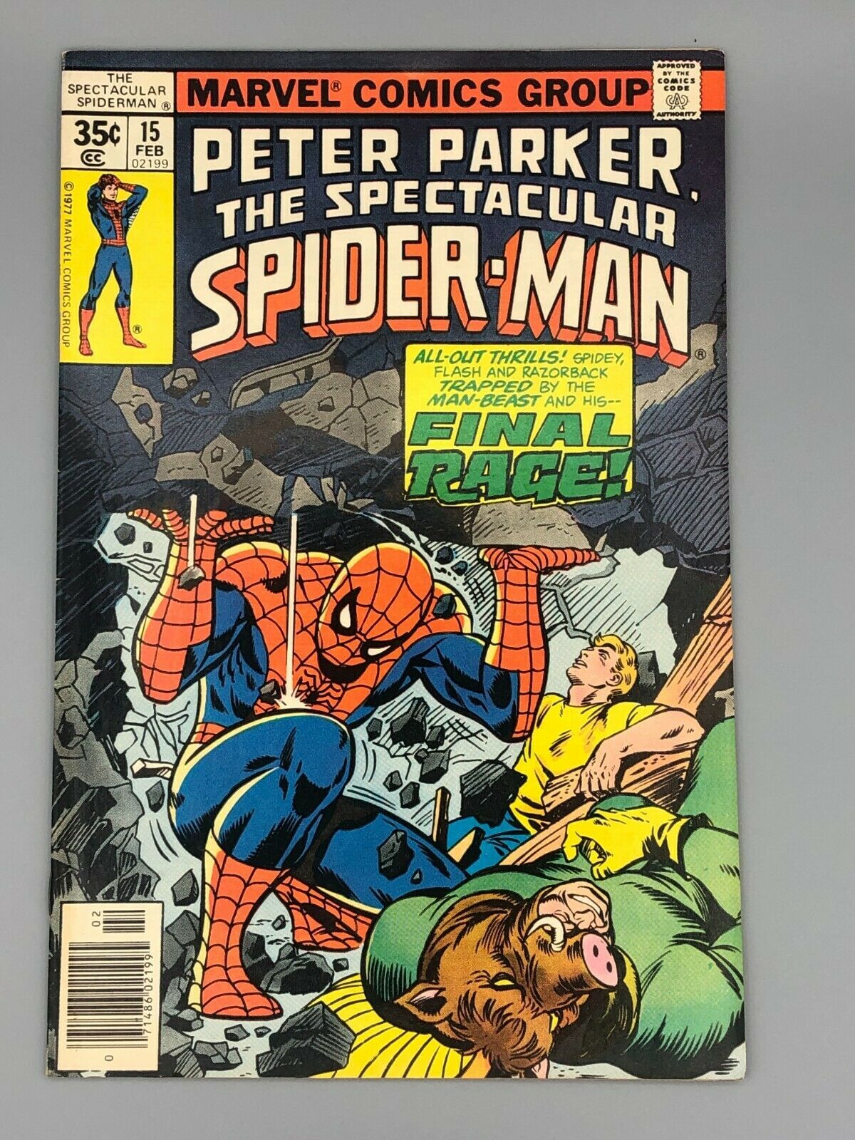 Spectacular Spider-Man #15 (1978) FN+ - Razorback ~ Final Rage Part 4 ...
