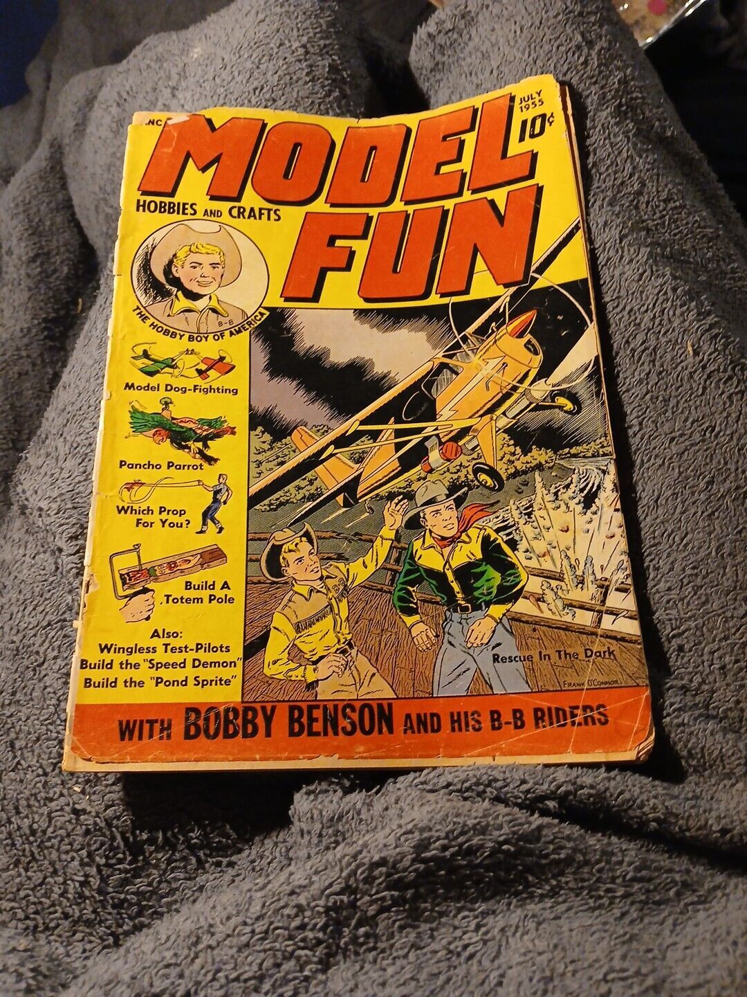 1955 Model FUN 10 Cent Comic #5 Bobby Benson and HIS B-B Riders Golden ...