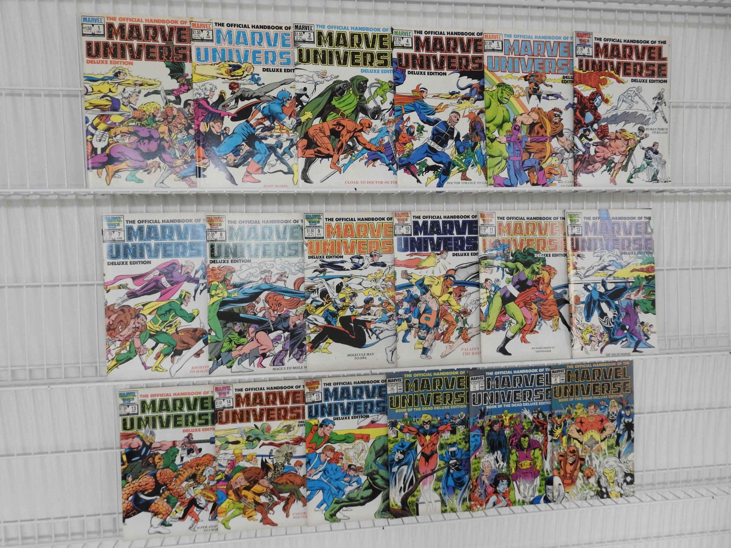 The Official Handbook of the Marvel Universe #1-18 (1985) Avg VF-NM ...