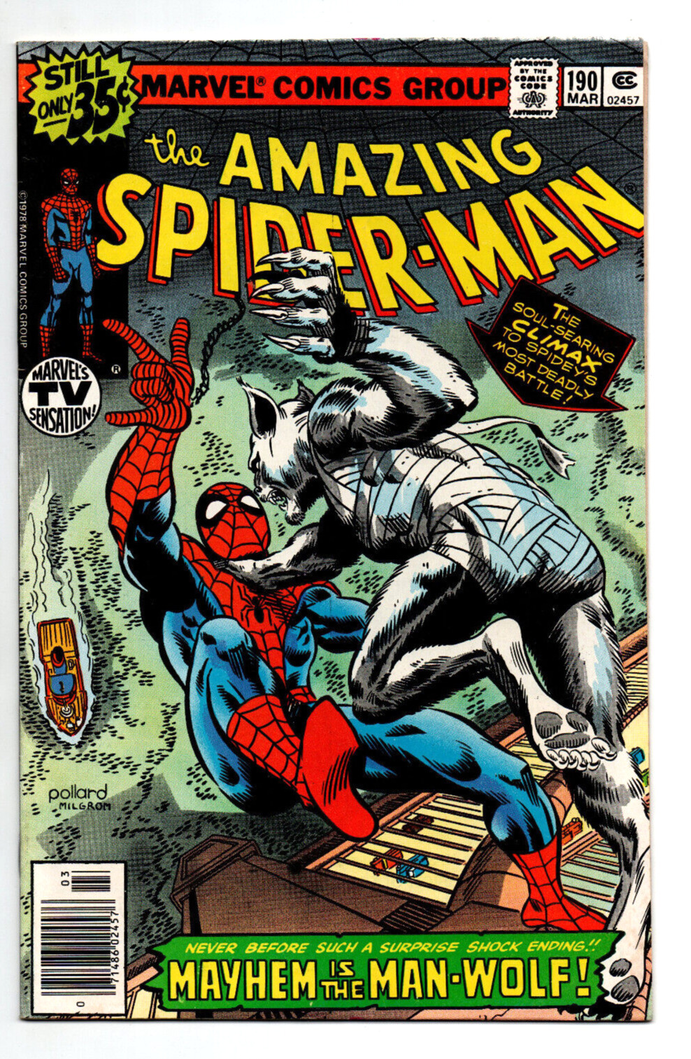 Amazing Spider-Man #190 newsstand - Man Wolf - 1979 - (-VF) | Comic ...