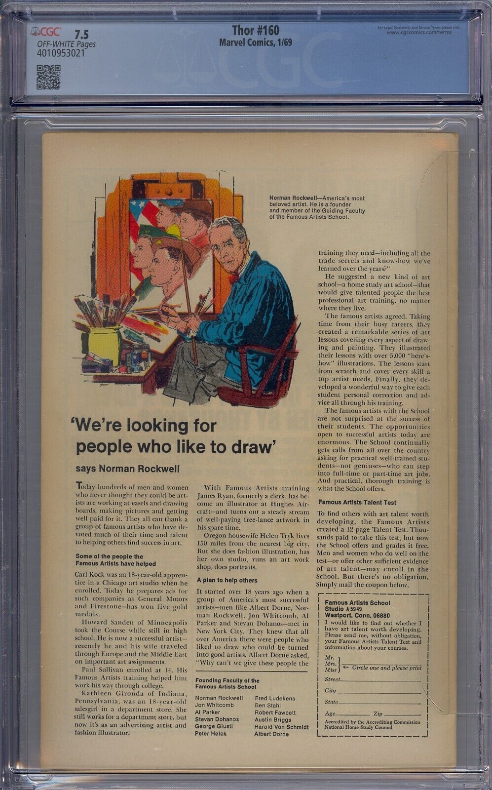 Thor #160 CGC 7.5 Galactus VS EGO Jack Kirby | Comic Books - Silver Age ...