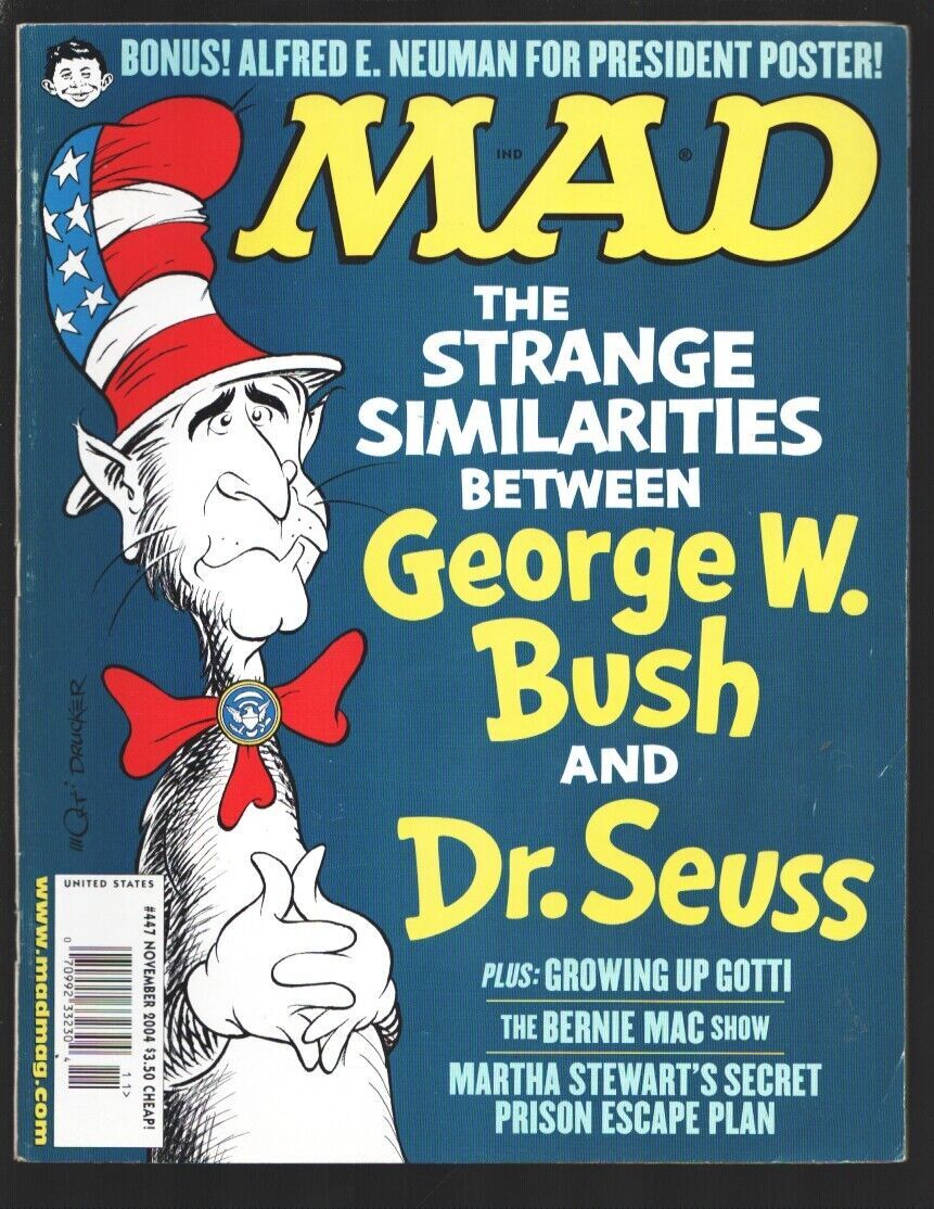 Mad Magazine #447 11/2004-Mort Drucker Dr. Seuss cover-Alfred E. Neuman ...
