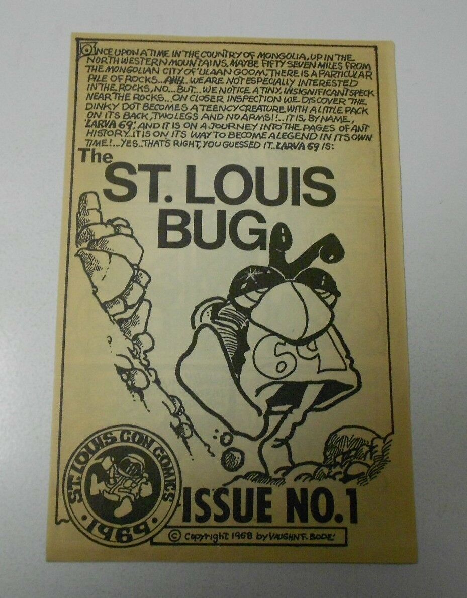 1968 The ST. LOUIS BUG #1 4 pg. FN+ Freebie EARLY VAUGHN BODE ...