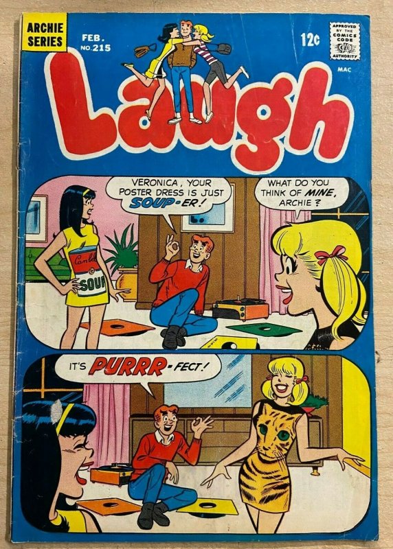 LAUGH #215 (Archie,2/1969) VERY GOOD (VG) Dan DeCarlo pin up, Pop Art ...