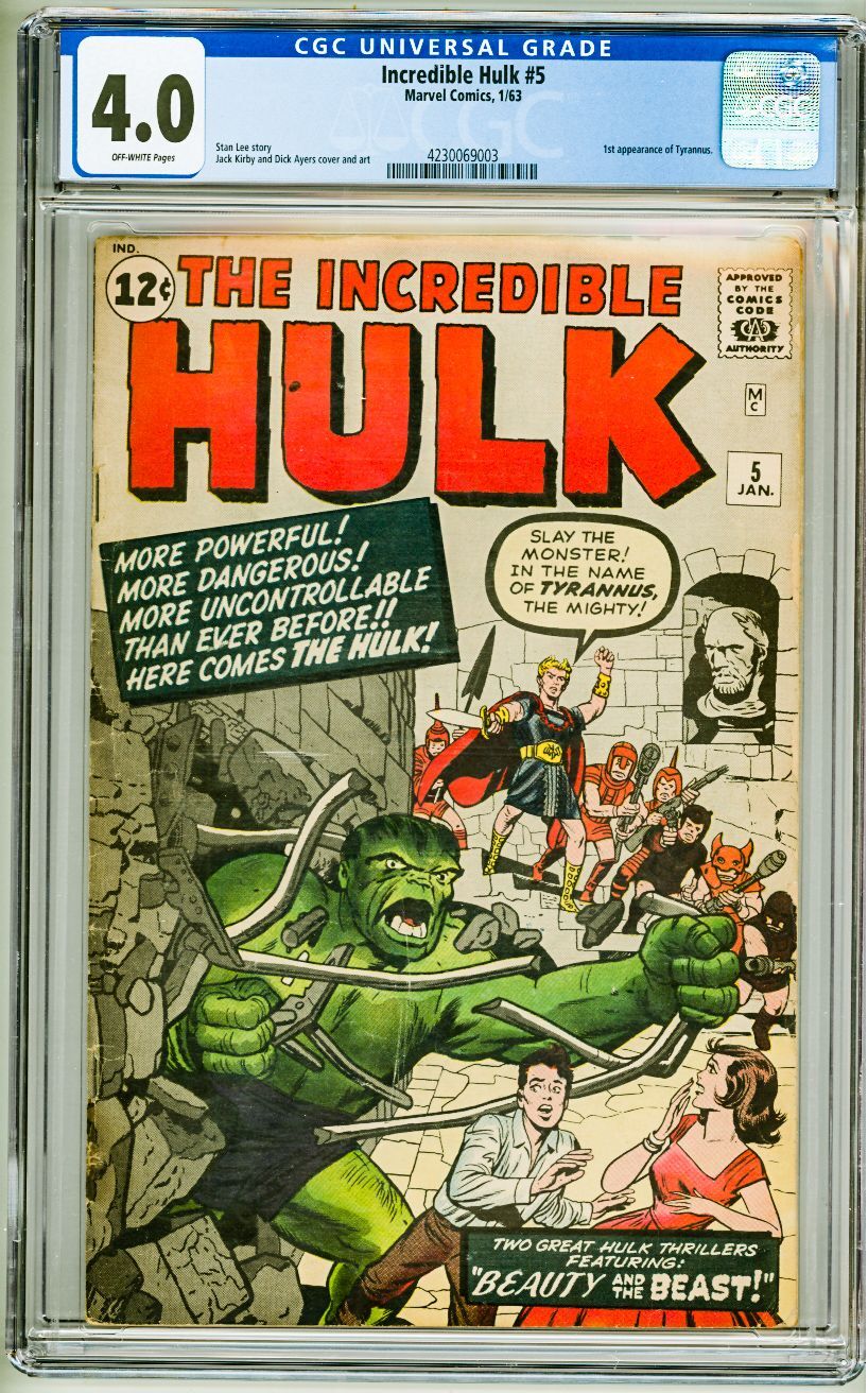The Incredible Hulk #5 (1963) CGC 4.0! OW Pages! 1st Appearance of ...