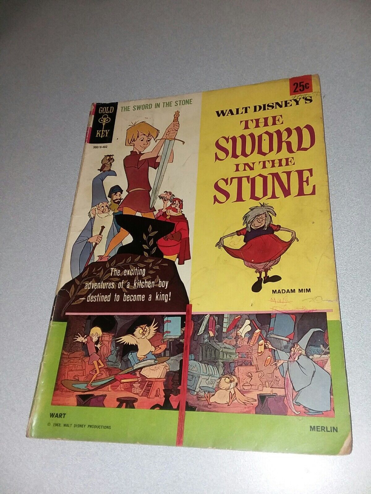 Sword in the Stone 1964 silver age gold key movie adaptation walt ...