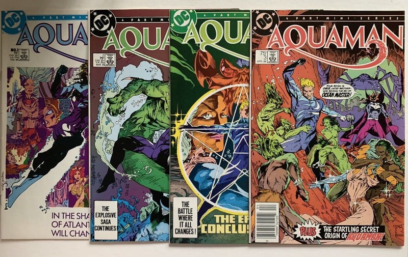 (1986) Craig Hamilton AQUAMAN mini-series #1-4 complete set! 1st New ...
