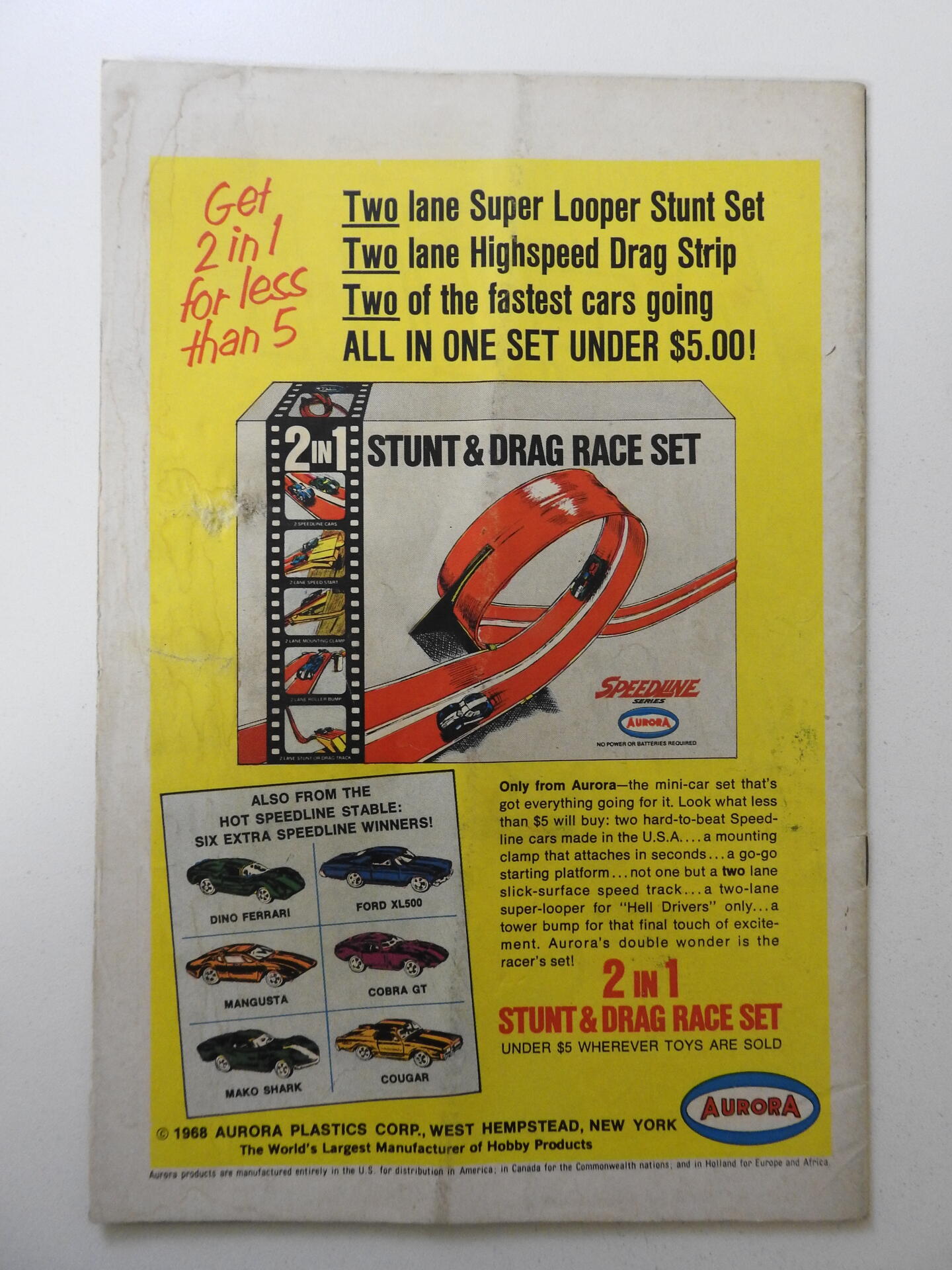 Batman #207 GD/VG 3 centerfold wraps detached bottom staple, moisture ...
