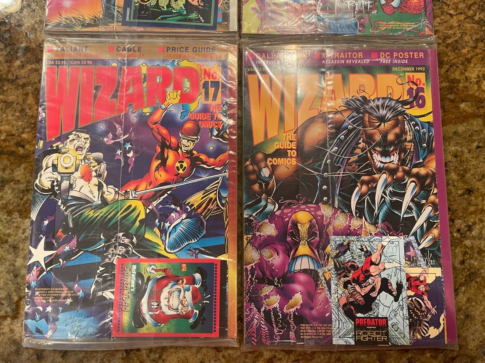 4 Wizard Comic Book Magazines # 16 17 18 19 SEALED In Polybags Hulk ...