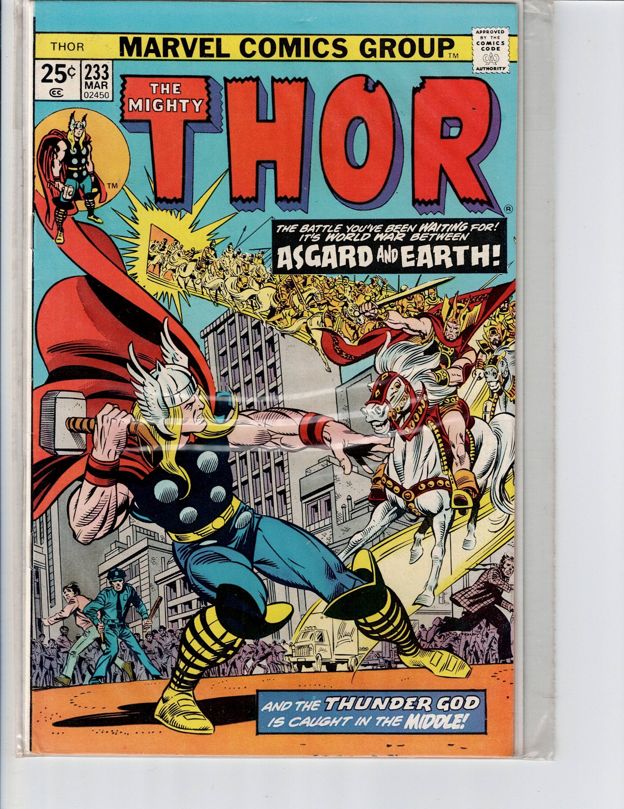 Thor #233 (1975) (white wavy lines are scanner reflections) | Comic ...