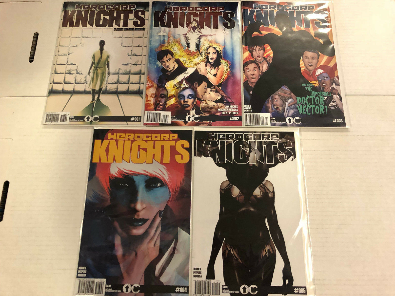 Hardcorps Knights #1 2 3 4 5 Comic Book Set #1-5 Overground Comics 2015 ...