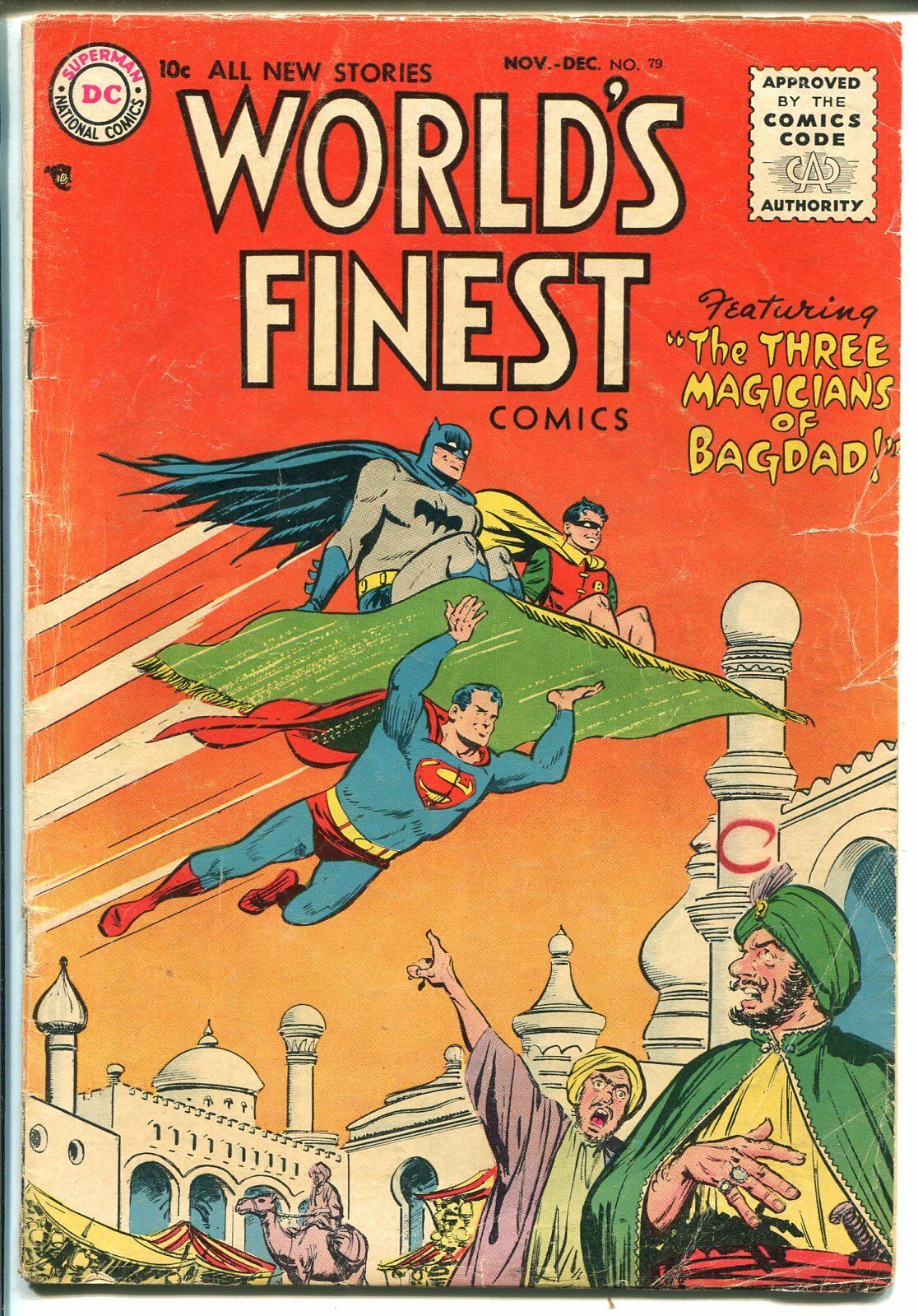 World's Finest #79 1955-DC-Superman-Batman-Tomahawk-Green Arrow-G/VG ...