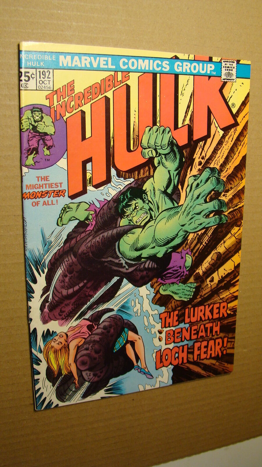 Hulk 192 *High Grade* VS Loch Ness Monster Herb Trimpe ART | Comic ...