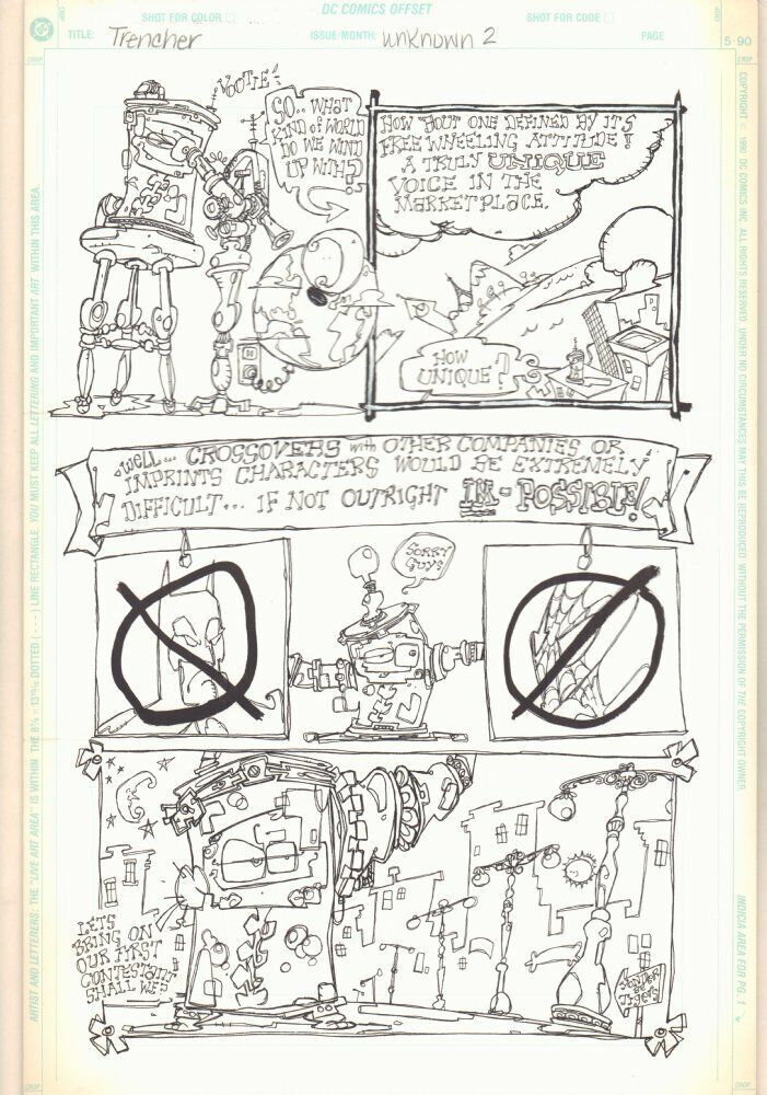 Trencher ? p.2 Image Comics - Batman & Spider-Man Apps 1993 art by ...