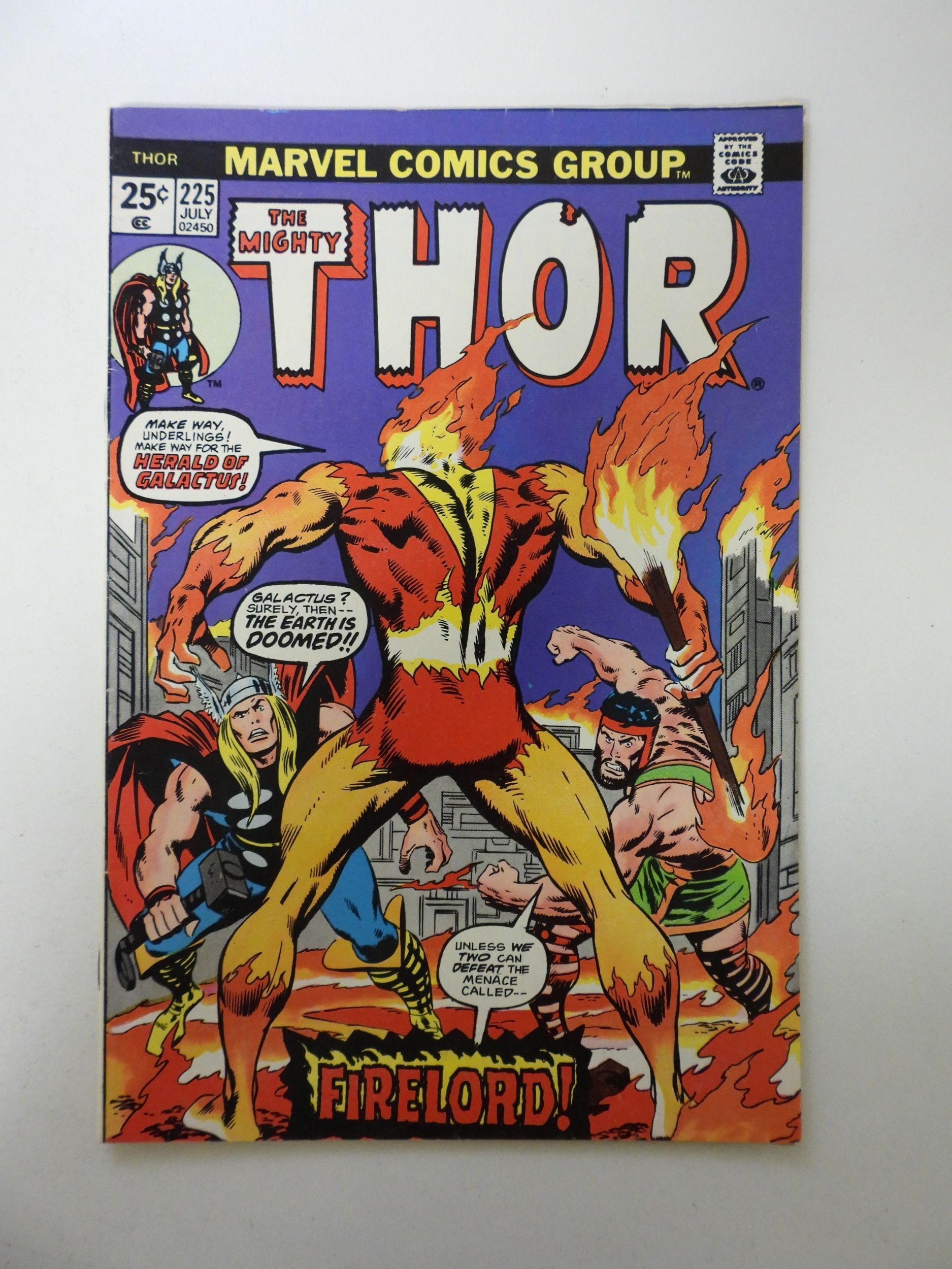 Thor #225 (1974) 1st appearance of Firelord VF- condition MVS intact ...