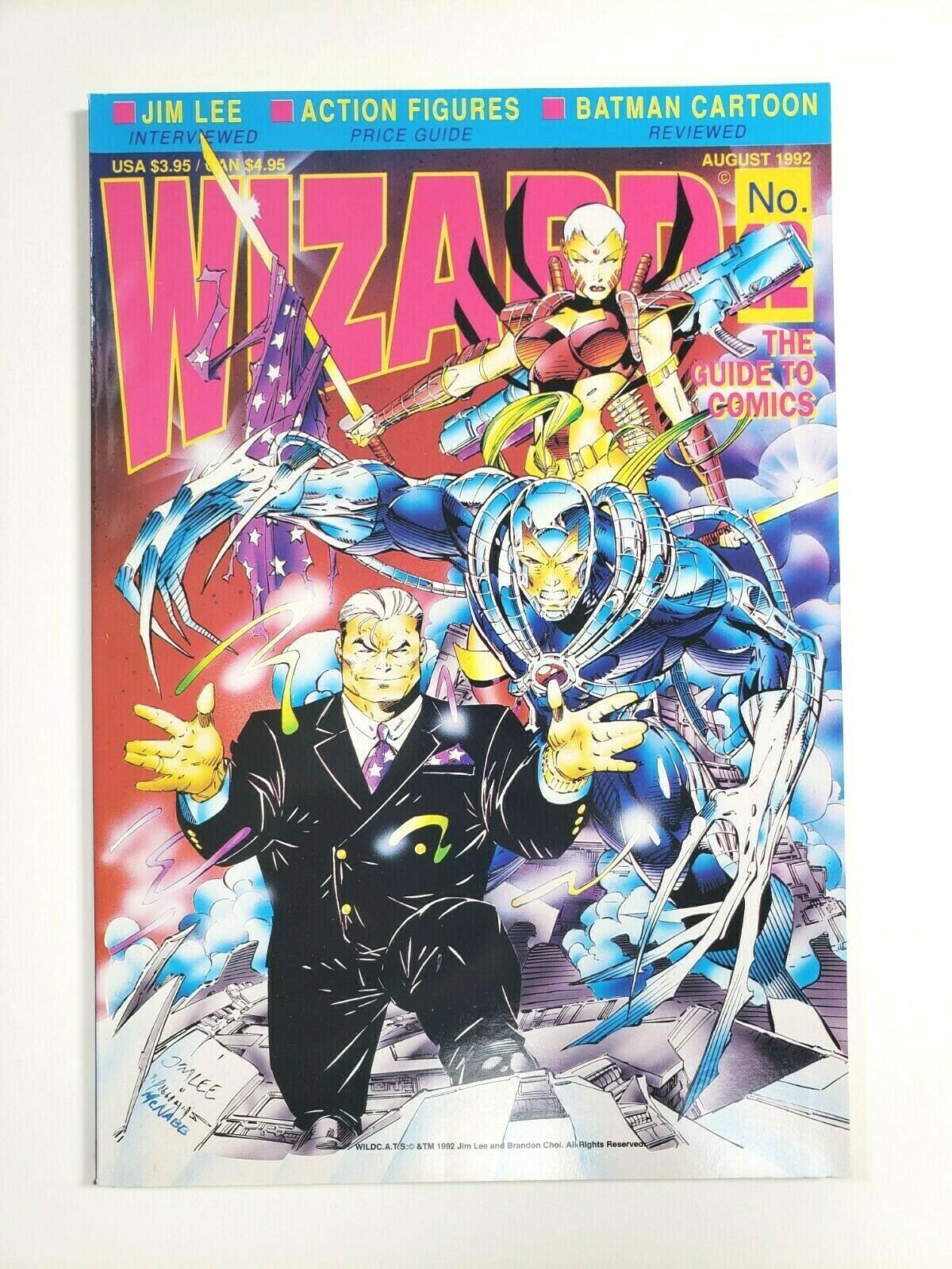 WIZARD #12 Comic Magazine August 1992 Jim Lee Cover Art | Comic ...
