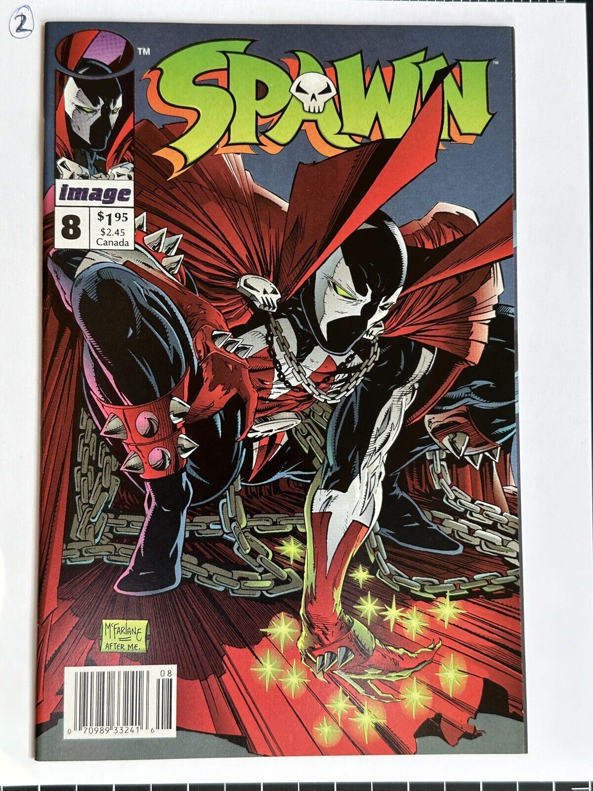 Spawn #8 Newsstand UPC 1:100 Variant Image 1993 McFarlane Spider-Man ...