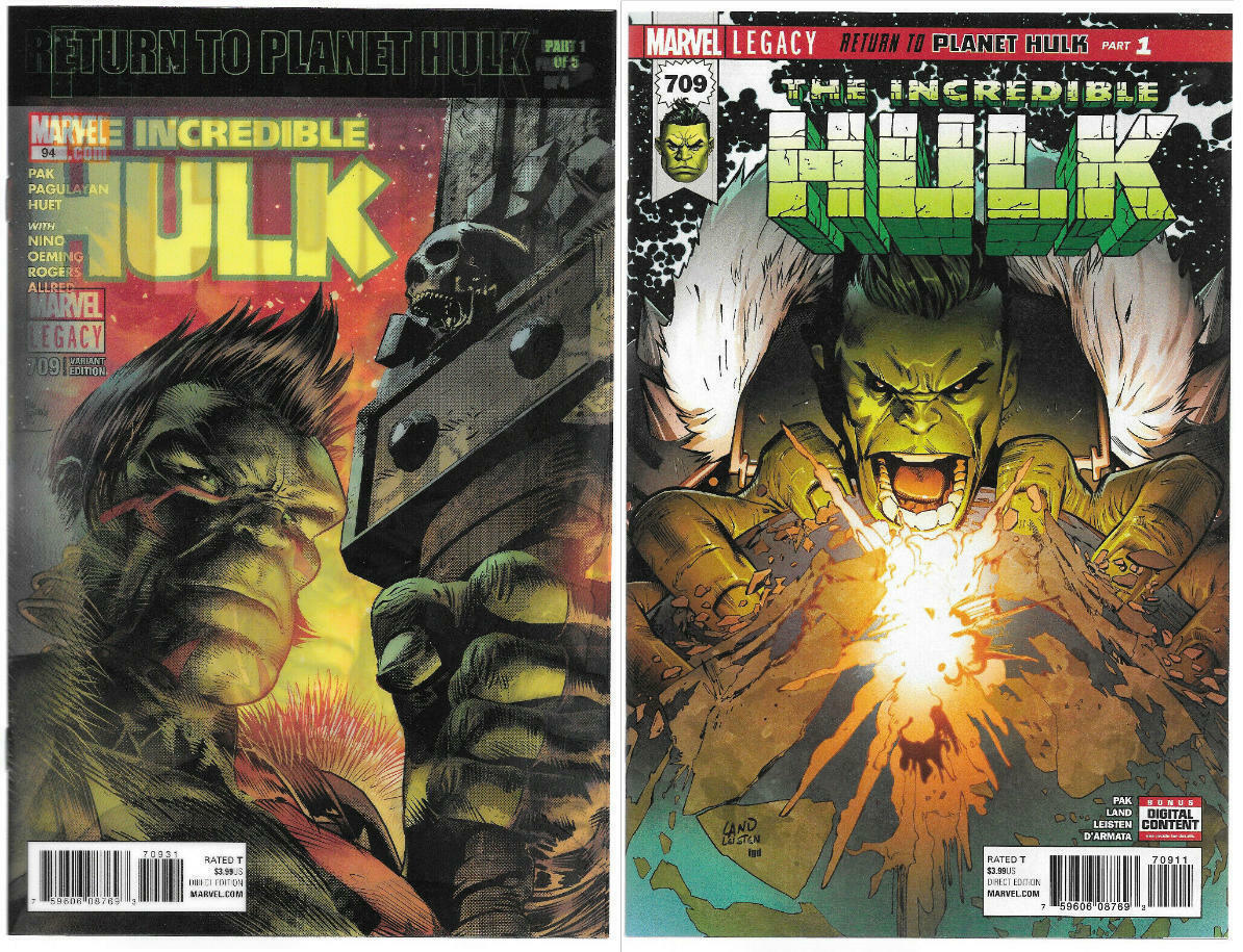 Incredible Hulk #709 Regular & Lenticular Cover Marvel Comics 2 Comics ...