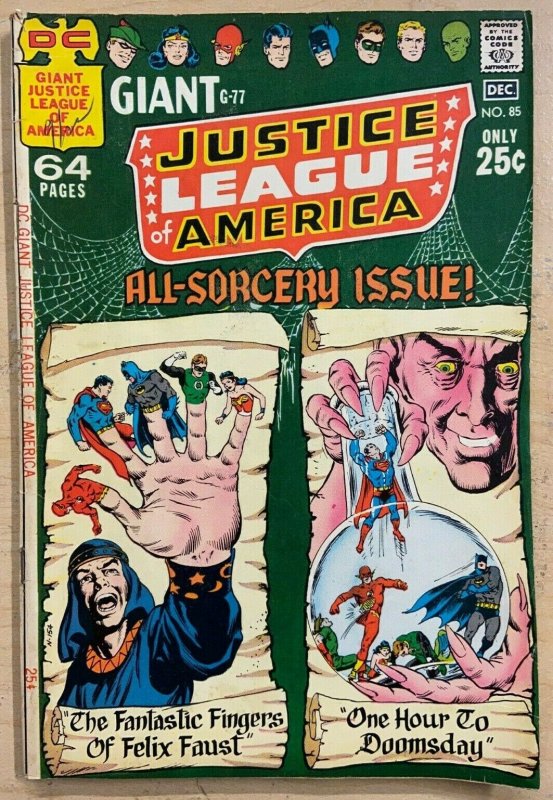 Justice League of America #85 (Dc, 12/1970) G-Vg Felix Faust! | Comic ...