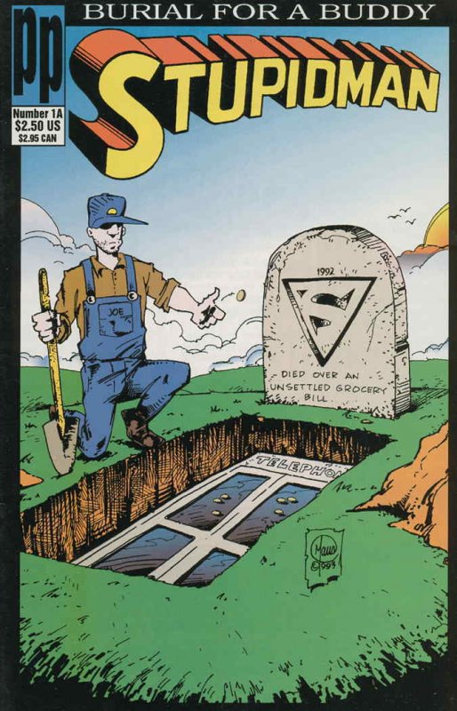 Stupidman: Burial for a Buddy #1A VF ; Parody | Superman Spoof | Comic ...