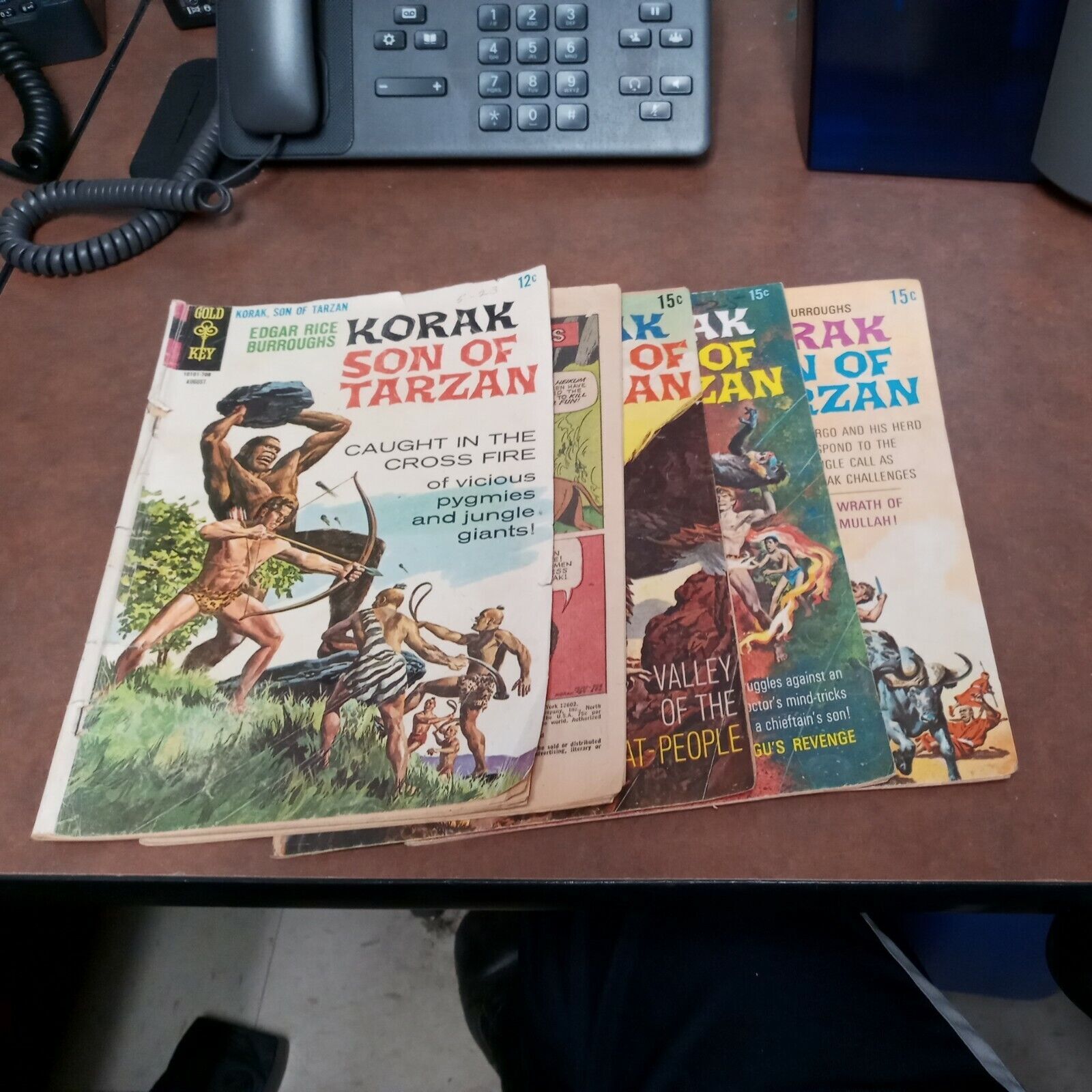 Korak Son Of Tarzan 18 29 30 33 37 Gold Key Comics Lot Run Set ...