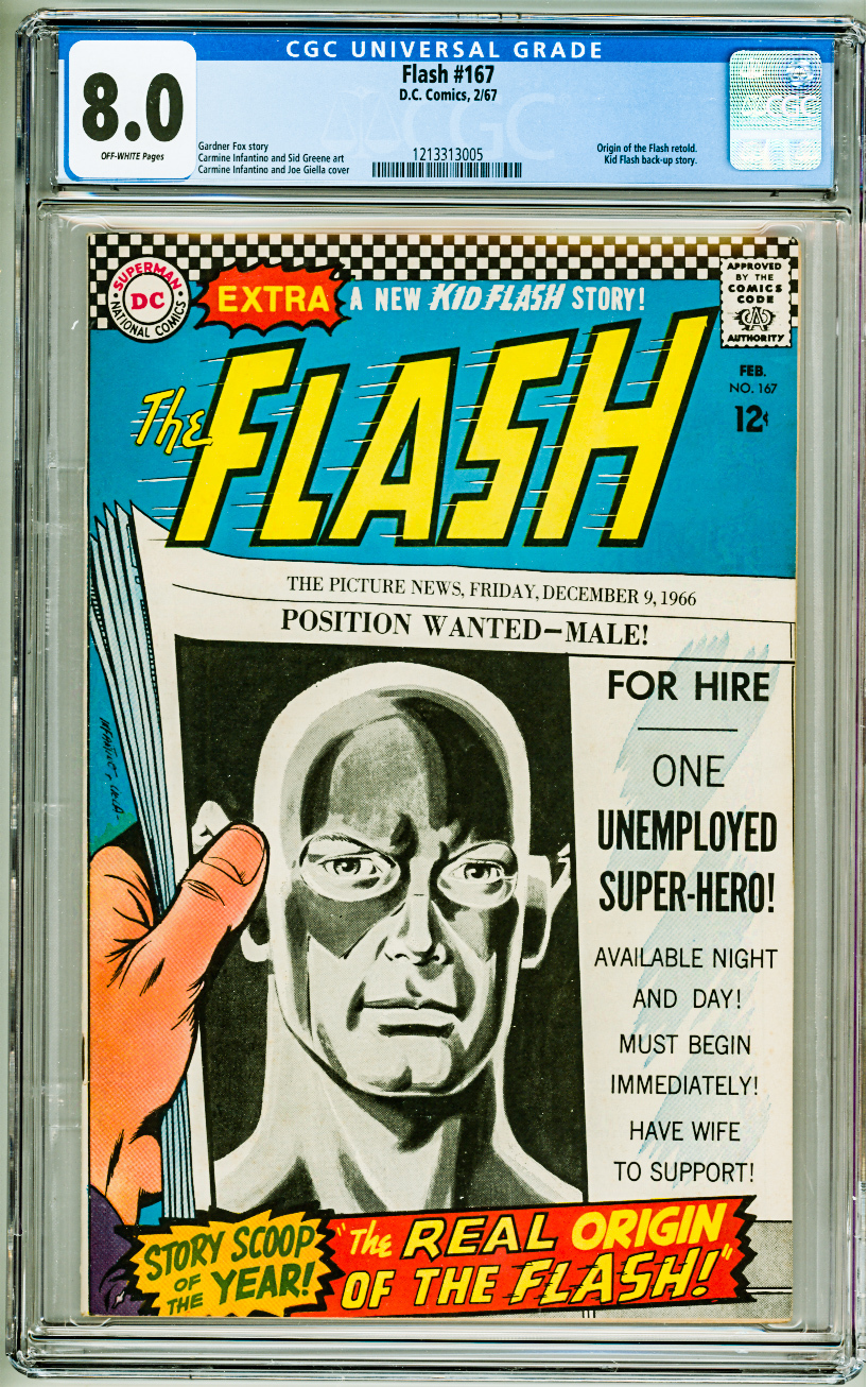 The Flash #167 (1967) CGC 8.0! OW Pages! | Comic Books - Silver Age, DC ...