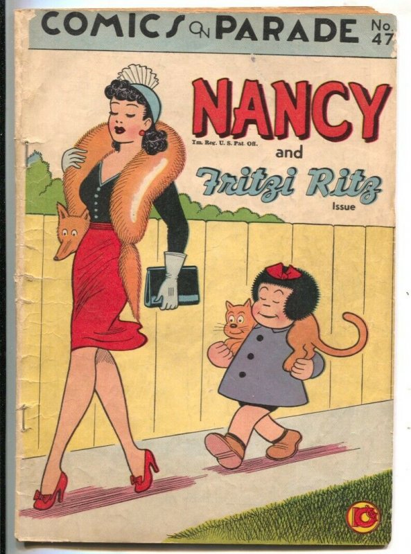 Comics On Parade #47 1944-Nancy & Fritzi Ritz-Good Girl Art panels ...