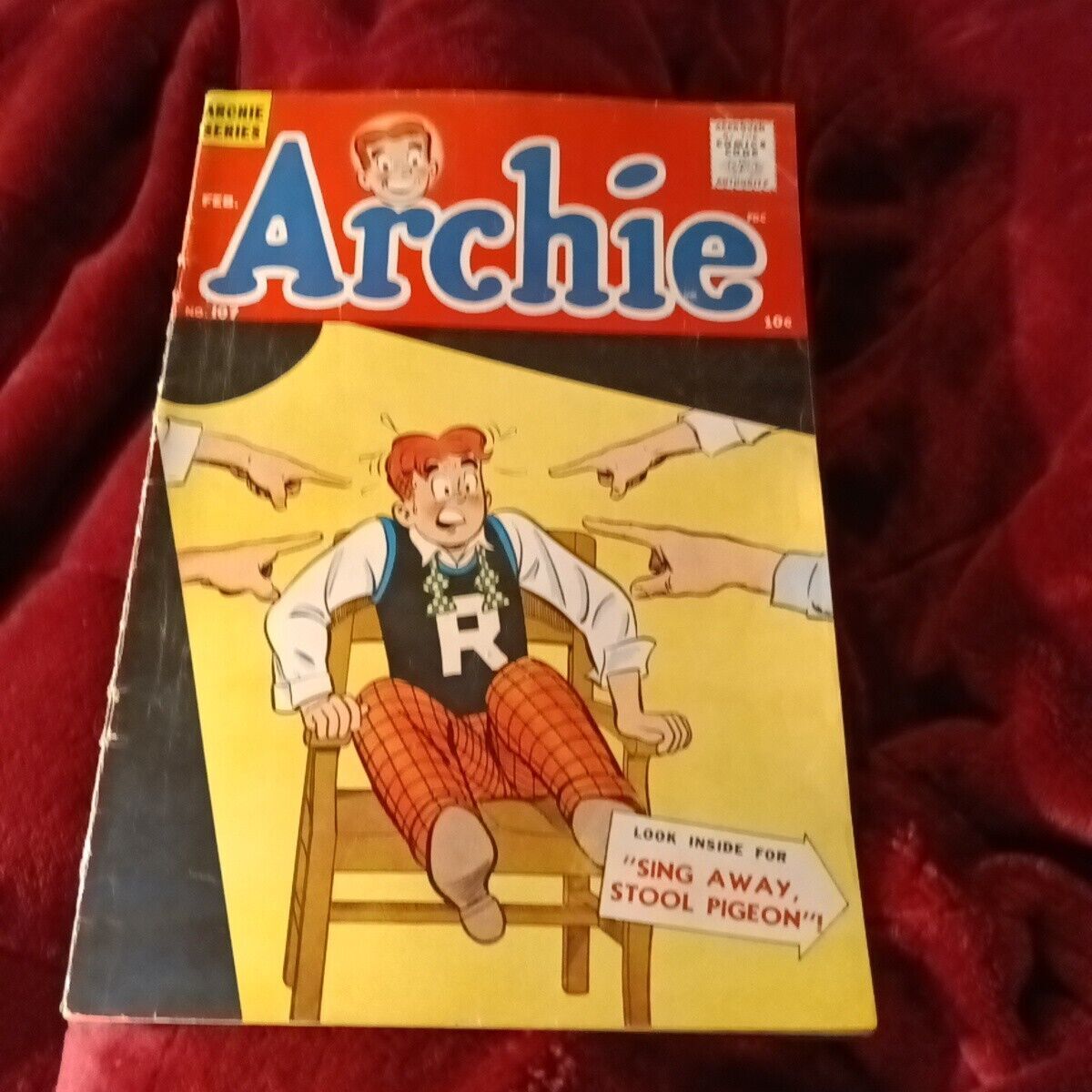 Archie 107 mlj Comic 1960 Harry Lucey Stool Pigeon Veronica Betty ...