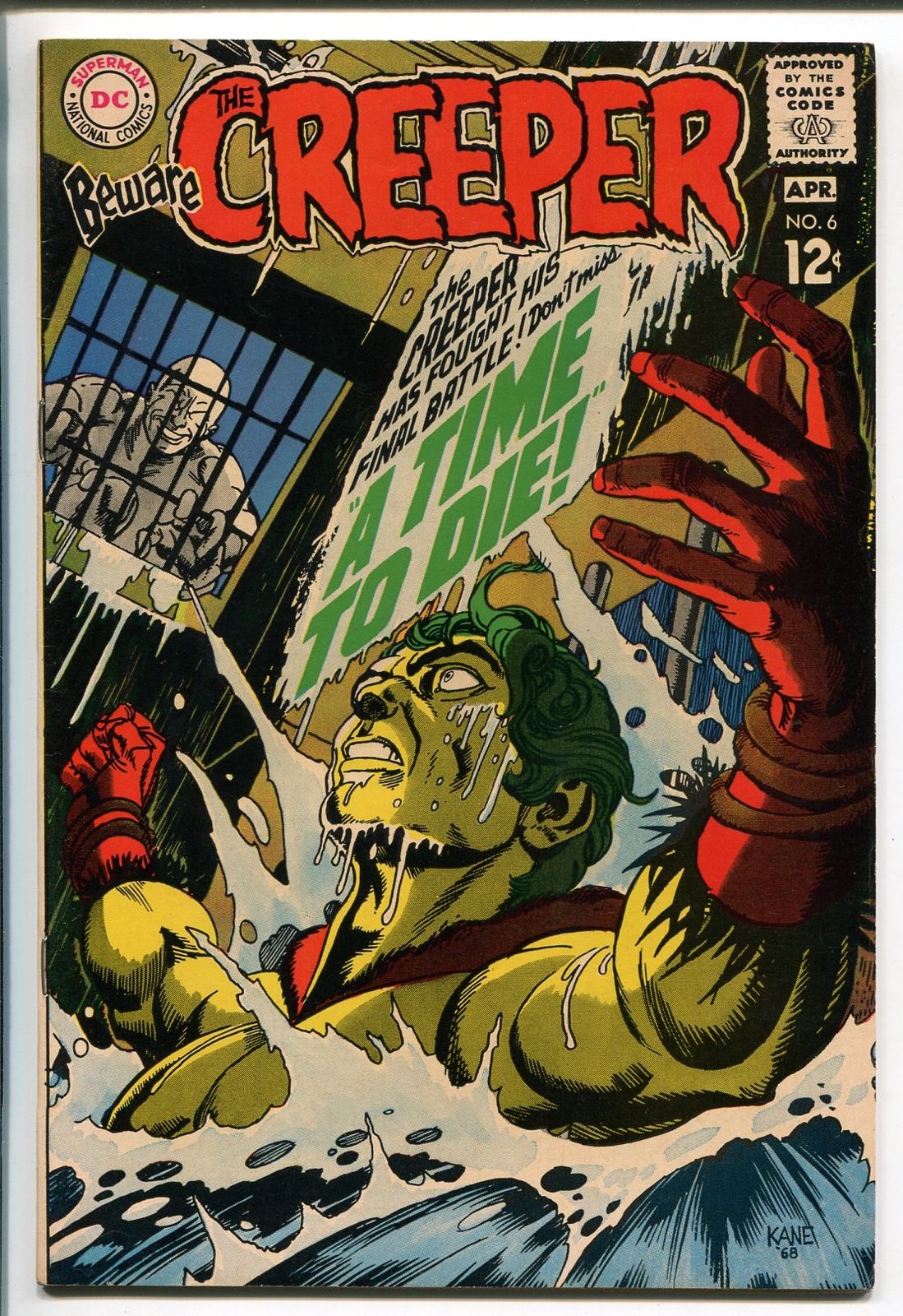 BEWARE THE CREEPER #6 1969-DC COMICS-STEVE DITKO ART-GIL KANE COVER-VF+ ...