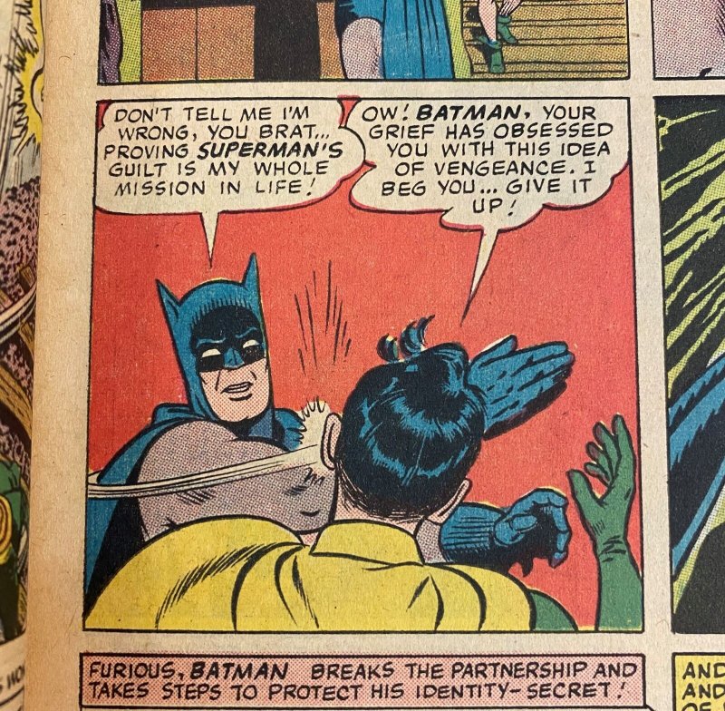 World's Finest #153 DC Comics 1965 Sharp Copy FN- Batman Slaps Robin ...