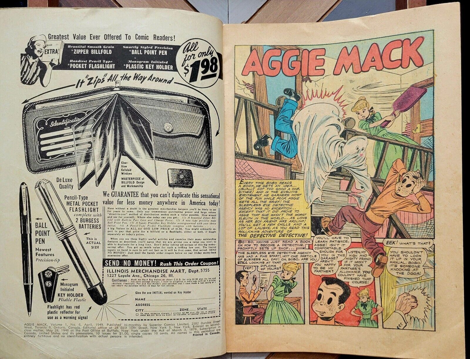 AGGIE MACK #6 VG (Four Star Comics 1948) Scarce PRE-CODE 1st Print 10 ...