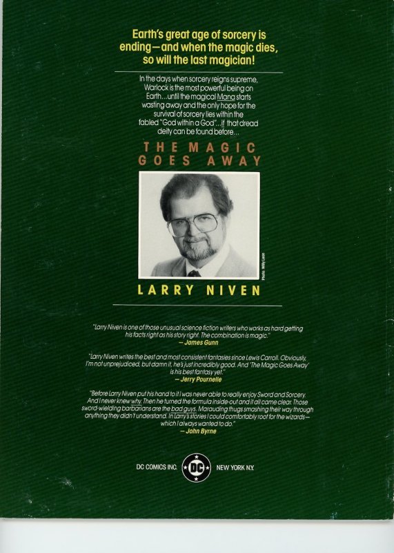 DC Sci Fi Graphic Novel #6 The Magic Goes Away Larry Niven 1985 VF ...