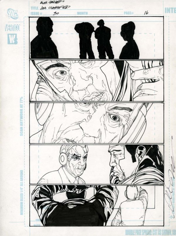 JSA: Classified #30 pg 16 Alex Sanchez Original Art Mr.Terrific Justice ...