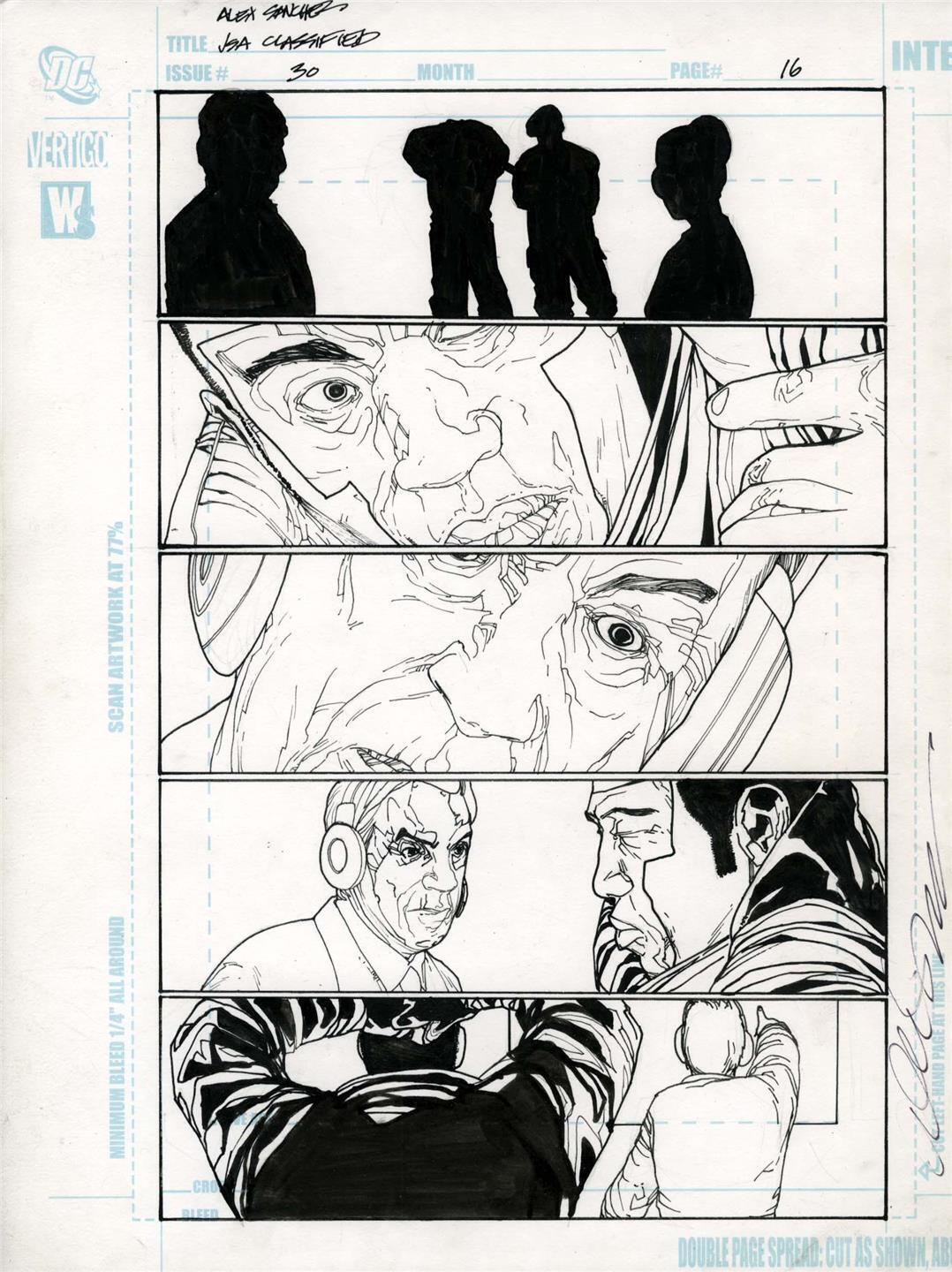 JSA: Classified #30 pg 16 Alex Sanchez Original Art Mr.Terrific Justice ...