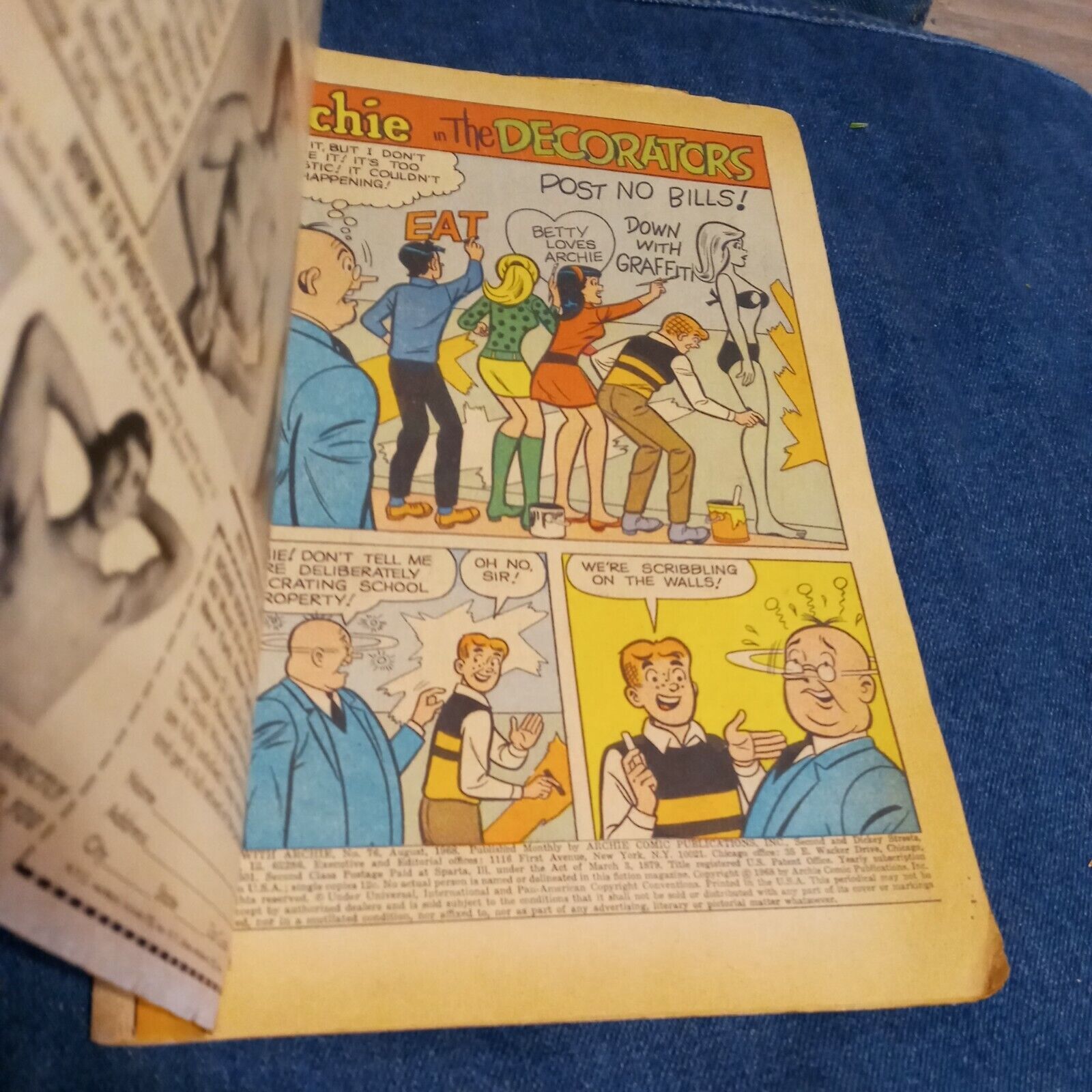 Life With Archie #76 Comic 1968 Dan DeCarlo Beach TV Reggie Betty ...